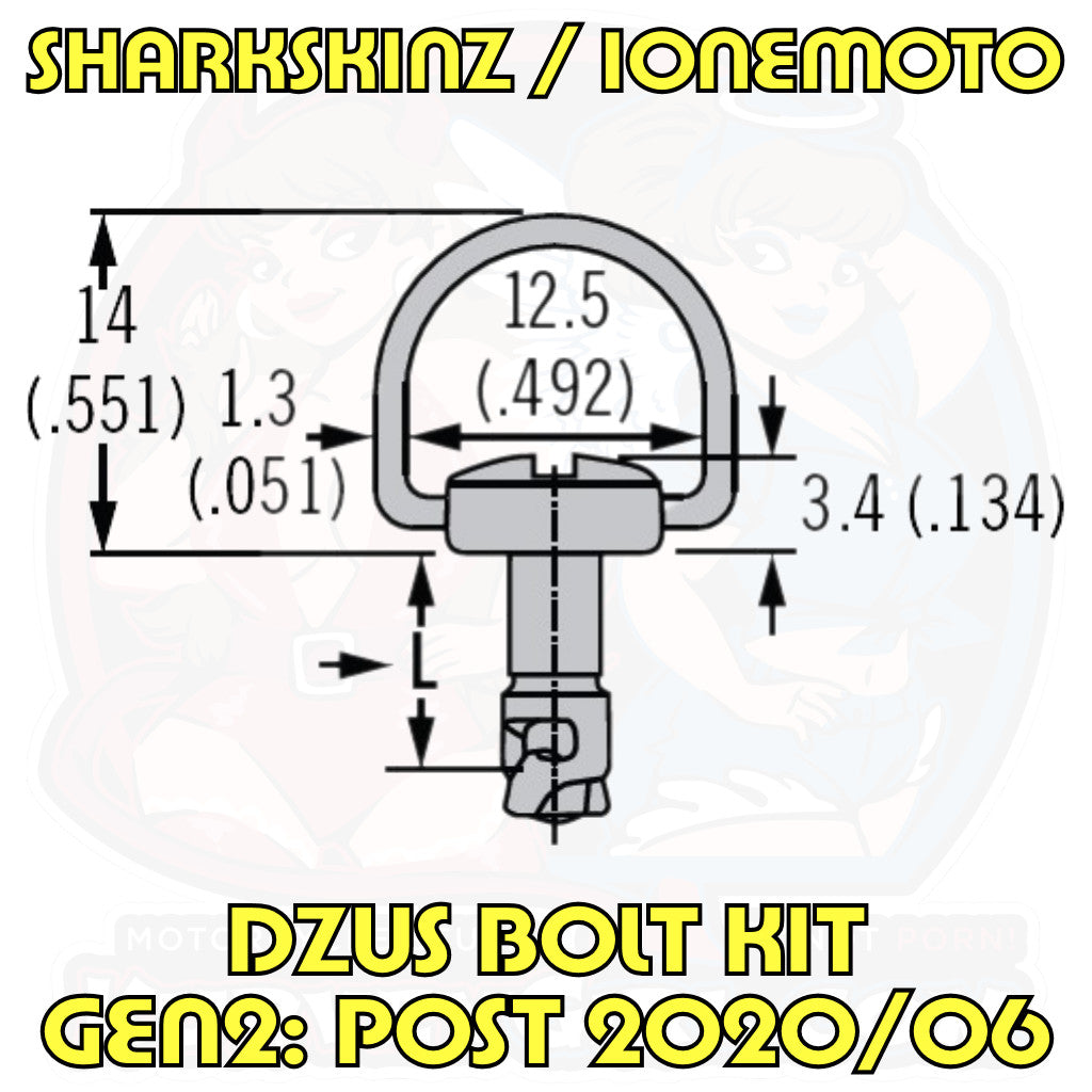 SHARKSKINZ iOneMoto - Style Dzus : Replacement Dzus Bolt Kit (2020/06 ...